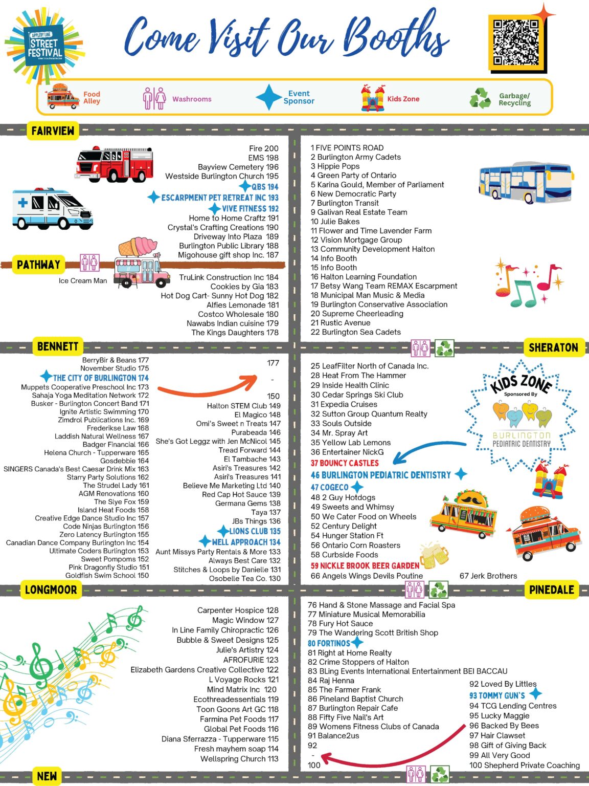 Map: The Appleby Line Street Festival - Sun Sept 22, 2024