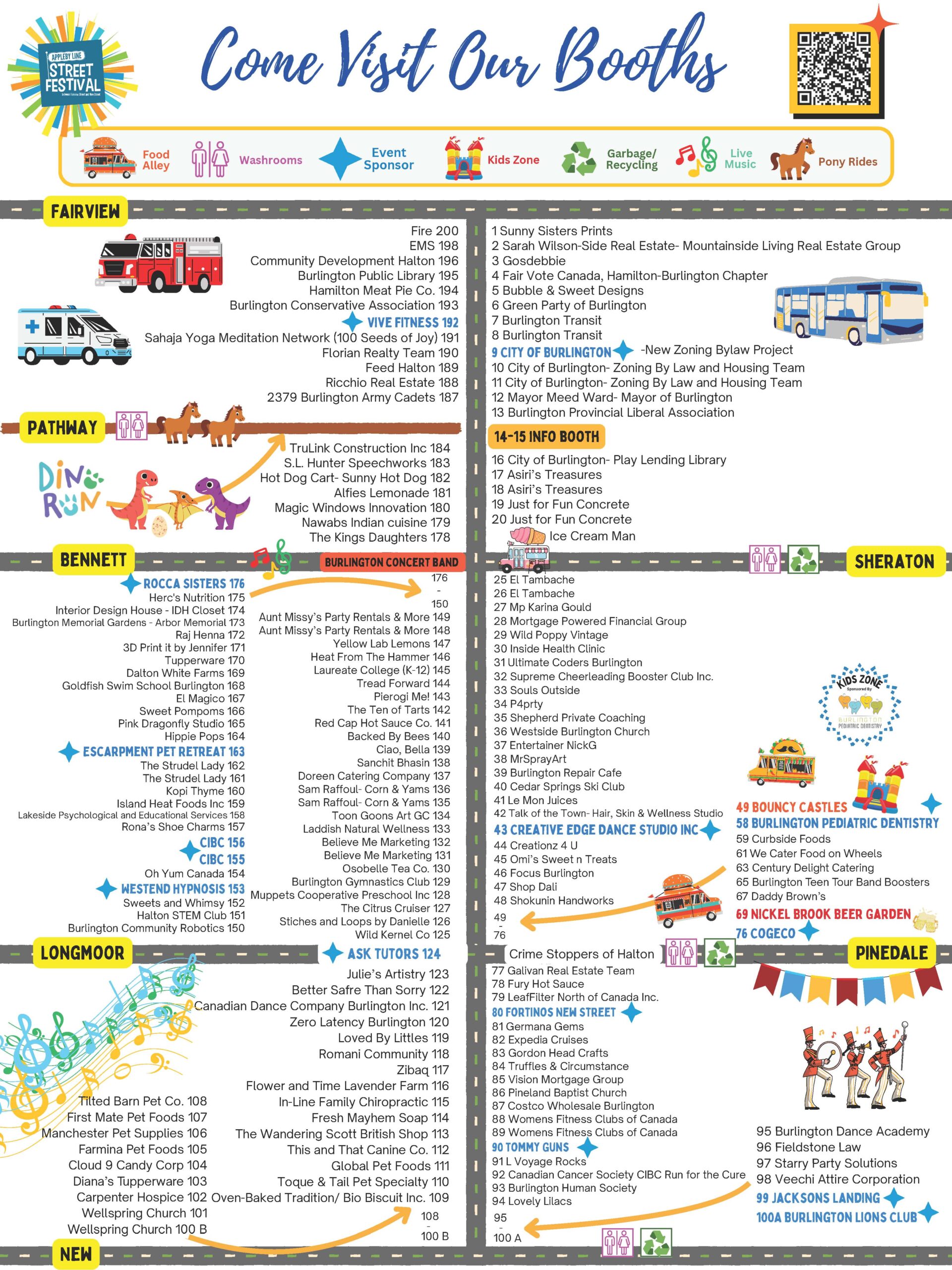 Map: The Appleby Line Street Festival - Sun Sept 22, 2024